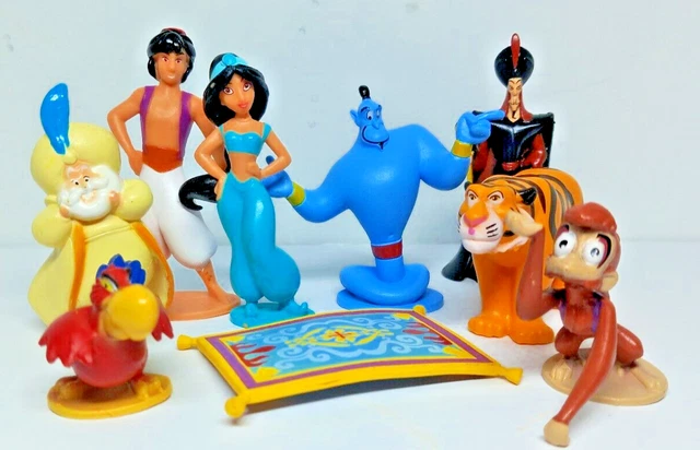 ALADDIN FIGURES TOYS Disney Bundle Cake Toppers Jasmine Jafar Genie ...