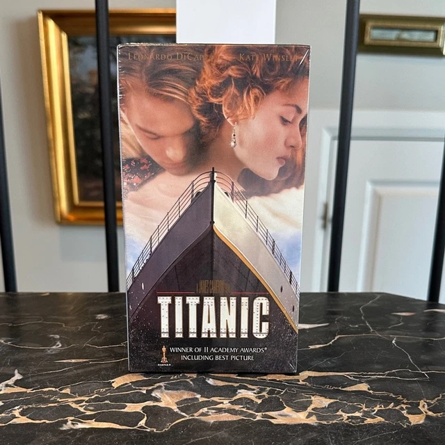 TITANIC 1997 ORIGINAL VHS 2-Tape Set w/ Slipcover & Oscar Awards Info ...