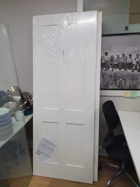 5X WHITE INTERNAL Fire Rated FD4 Gypsum Shaker Style 4-Panel Doors £200 ...
