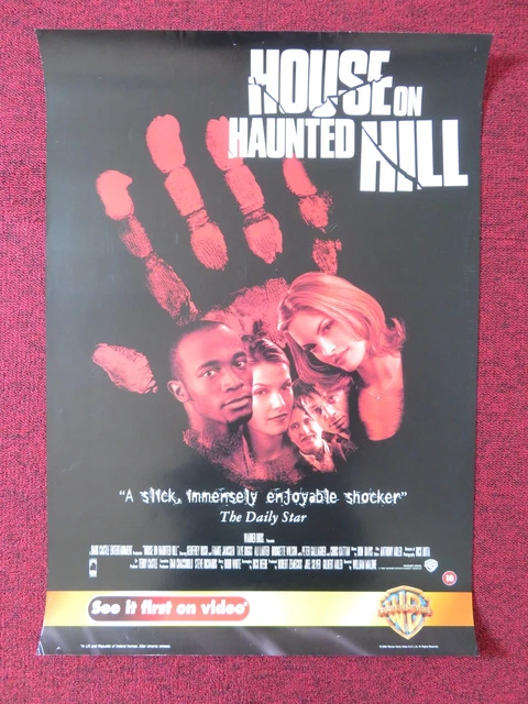 HOUSE ON HAUNTED Hill Vhs Video Poster Geoffrey Rush Famke Janssen 2000 ...