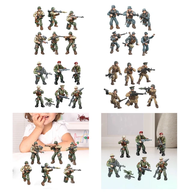FIGURINES DE SOLDATS miniatures, jouet pour jeux, 6 pièces EUR 11,86 ...