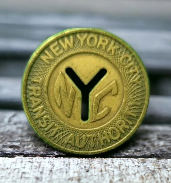 NEW YORK CITY Transit Authority Subway Transit Token vintage ...