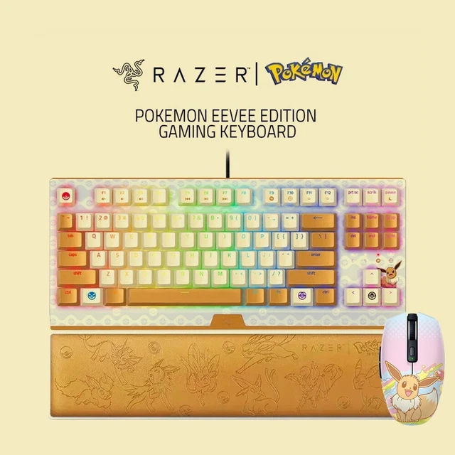 RAZER X POKÉMON Eevee Blackwidow TKL Wired Mechanical Keyboard Mouse ...