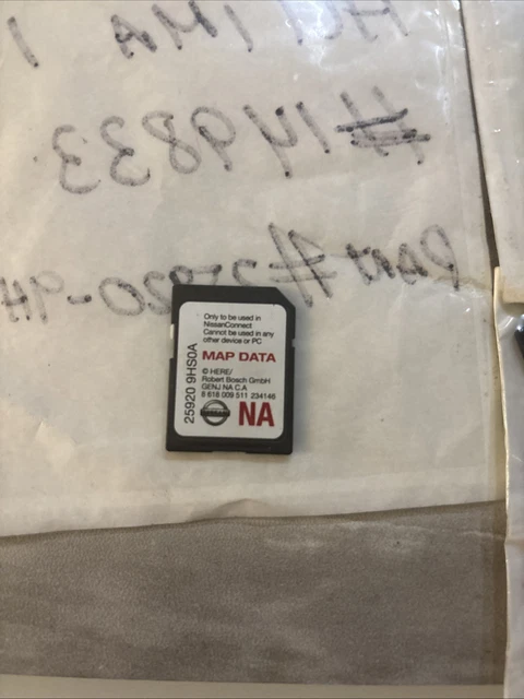 NISSAN CONNECT OEM Navigation SD MemoryCARD Map Data NA 25920 - 9HS0A ...