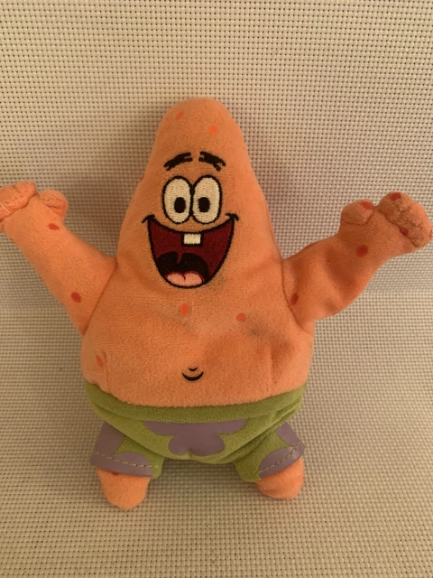 TY PATRICK STAR SPONGEBOB Squarepants 7" Soft Plush Toy Beanie 2004 £7. ...