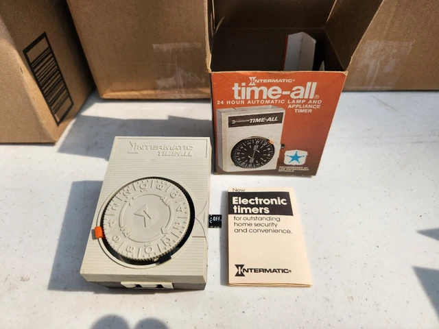 VINTAGE INTERMATIC TIMER Time-All 24 Hour Lamp And Appliance Timer ...