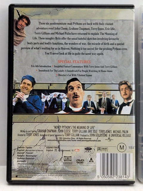 MONTY PYTHON THE Meaning Of Life & The Holy Grail DVD Region 4 PAL ...
