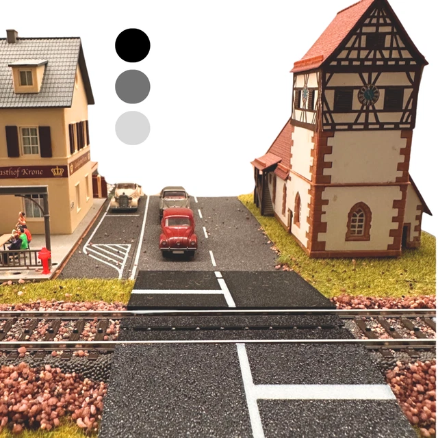 NEU - H0 Bahnübergang für Märklin C und M Gleise - Eingleisig oder Zweigleisig EUR 14,99 ...