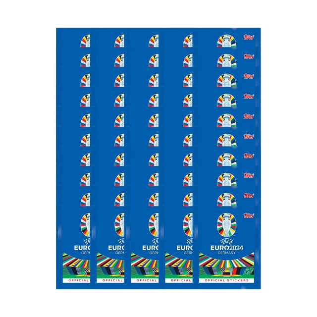 2024 TOPPS UEFA Euro Cup 50 Packs Soccer Stickers 300 Sticker Total $74 ...