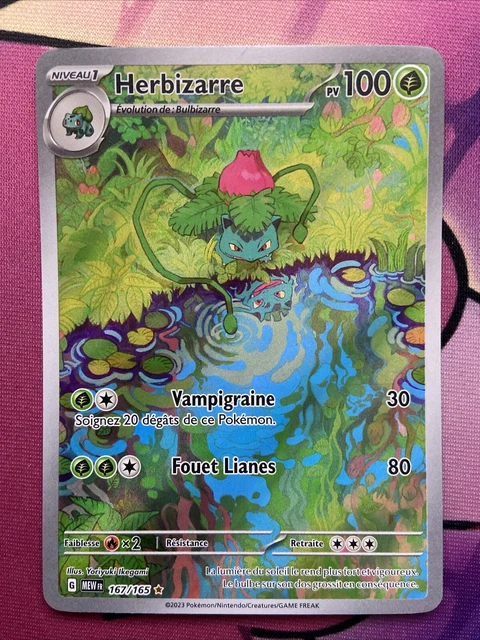 CARTE POKÉMON HERBIZARRE Full Art 167/165 EV3.5 Écarlate et Violet MEW ...