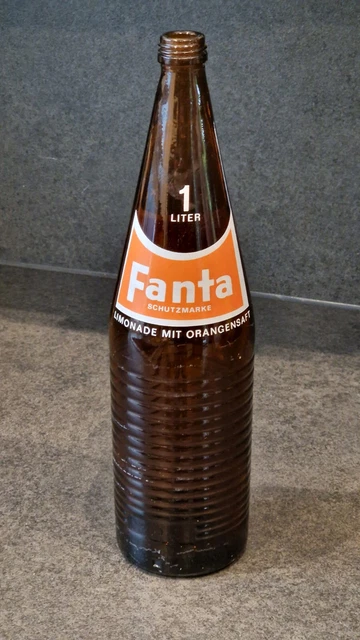 FANTA FLASCHE 1970 70er 1L Vintage Retro Deko Basteln Fan Coca Cola ...