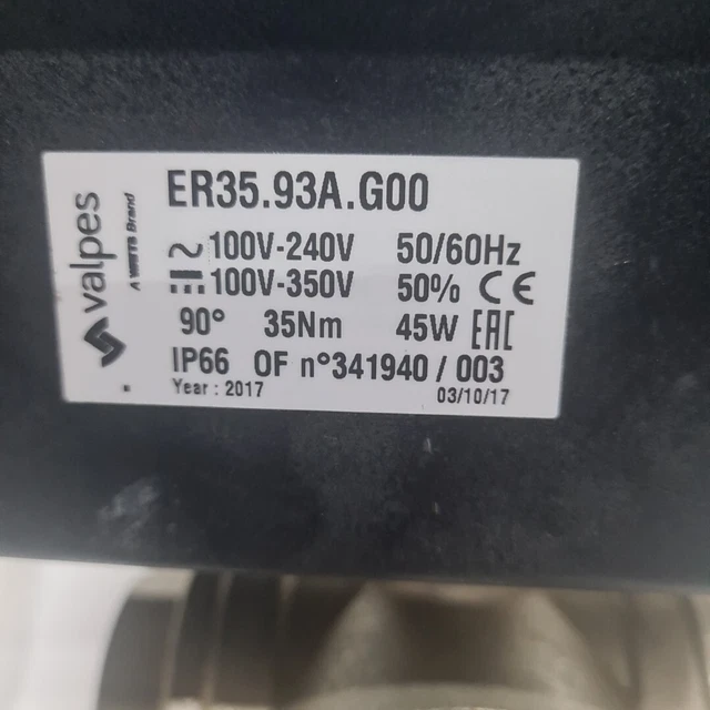 SOCLA/VALPES ELECTRIC ACTUATOR ER+ ER35.93A.G00 IP66 35Nm £190.00 ...