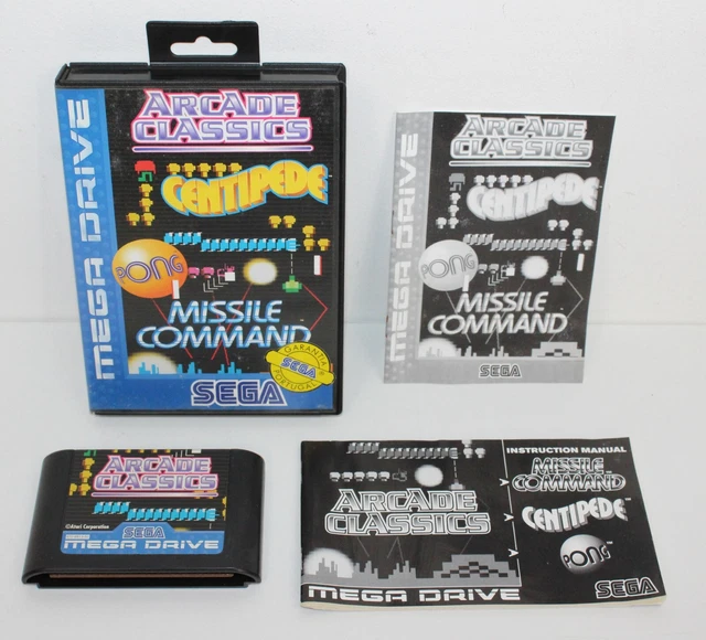 JEU SEGA MEGADRIVE ARCADE CLASSICS centipede pong missile command EUR ...