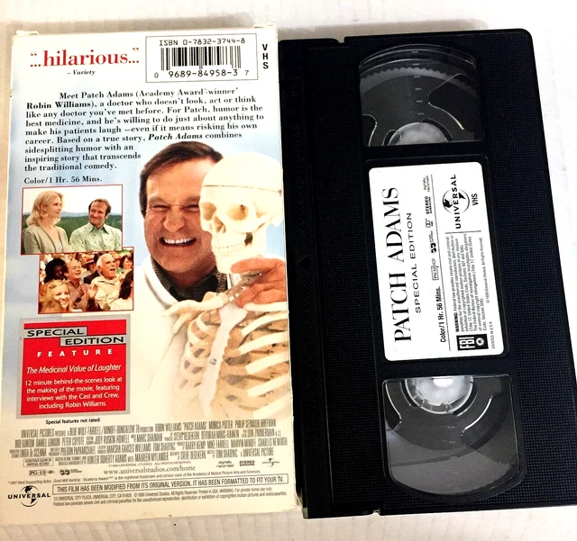 PATCH ADAMS ROBIN Williams VHS tape Ships Free Same Day With Tracking £ ...