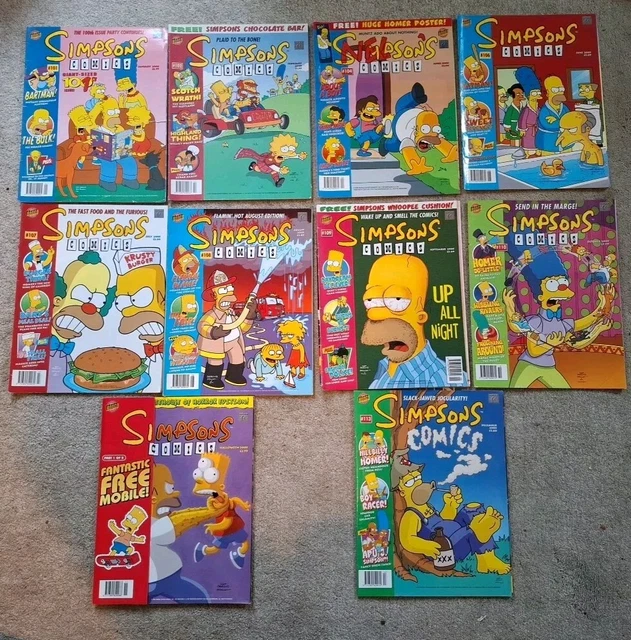 THE SIMPSONS COMICS Magazines UK 2005 -10x Issues - TITAN - Bongo £21. ...