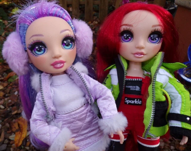 2 RAINBOW HIGH Winter Break Dolls - Violet Willow And Ruby Anderson Mga ...