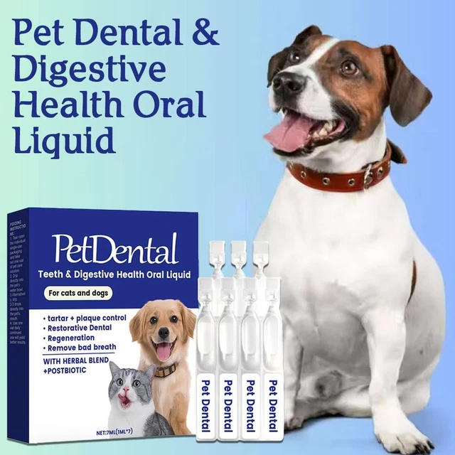 PET DENTAL TEETH&DIGESTIVE Health Oral Liquid with Herbal Blend ...