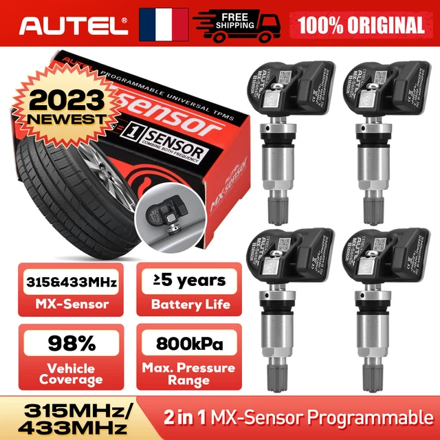 AUTEL MX-SENSOR 433 et 315Mhz 2 EN 1 Capteur Programmable Cloneable ...