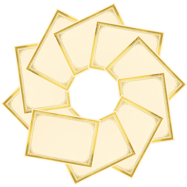 10 SHEETS CERTIFICATE Inner Page Border Paper Graduation Product £12.69 ...