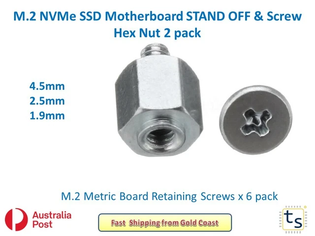 M.2 NVME SSD STAND OFF SCREW Hex Nut Asus Acer Dell HP MSI Asrock ...