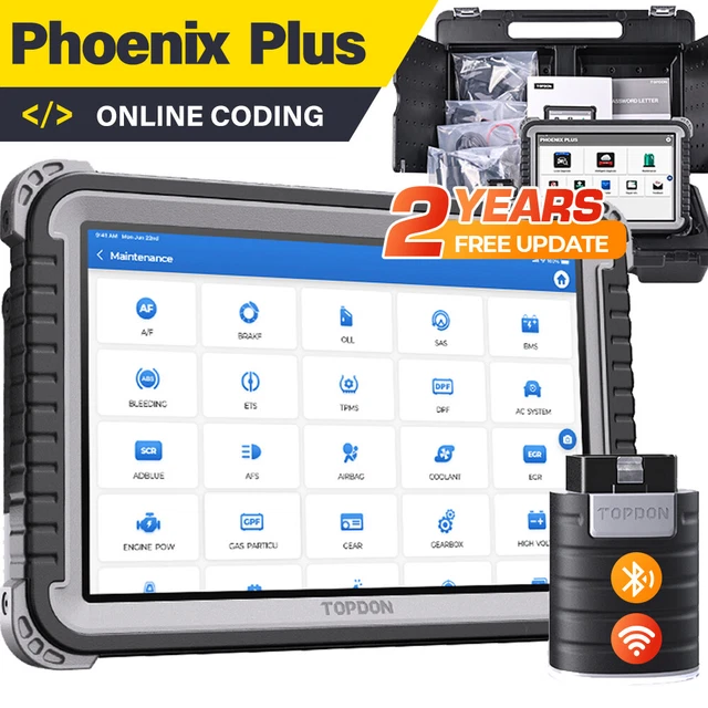 2024 TOPDON PHOENIX Plus OBD2 Bidirectional ECU Coding Diagnostic Scanner Tool $1,359.00 ...