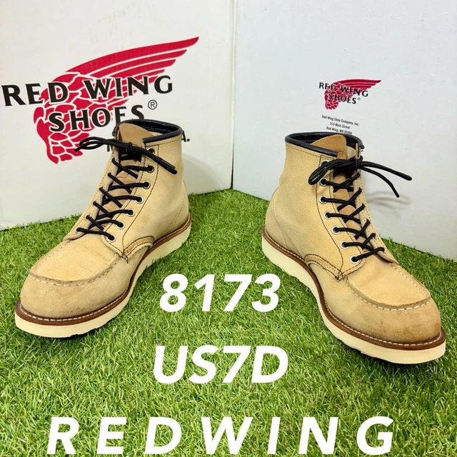 RED WING BOOTS 8173 US:7D Suede/Leather Beige From Japan 64972K ...