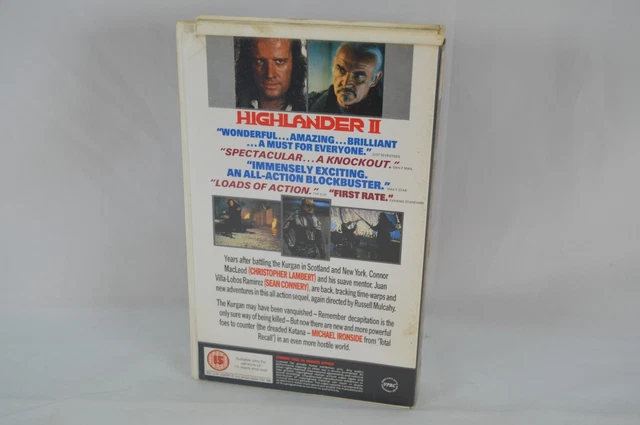 HIGHLANDER II 2 The Quickening - VHS Video Cassette Tape - Big Box Ex ...
