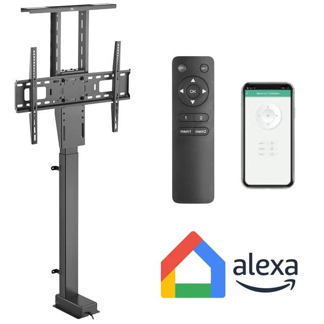 SMART MOTORIZED ELECTRIC TV Lift Cabinet Stand Mount 37-80" Remote ...