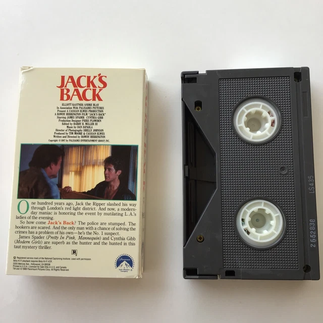 JACK’S BACK BETAMAX Not VHS 1988 Rare Format James Spader Cynthia Gibb ...