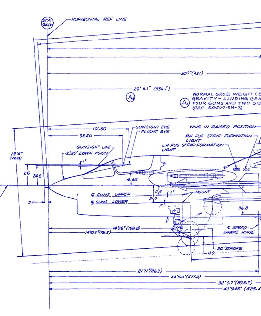 VOUGHT F-8 CRUSADER Blueprint Plan rare Jet archive drawings x 2 1950's ...