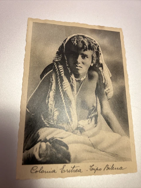 CARTOLINA COLONIALE AOI Africa Orientale Italiana Eritrea Tipo Bilena ...