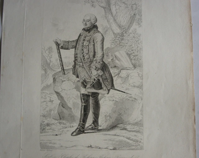 CHARLES DE ROHAN PRINCE DE SOUBISE. MARECHAL DE FRANCE. Gravure 1839 ...