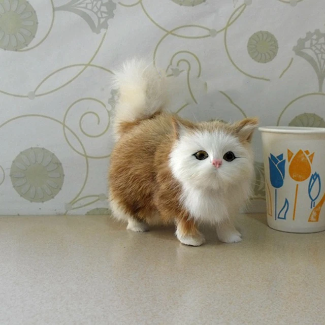 CHILDREN GIFTS GIFTS Real cat plush toy Soft fabric doll Household ...