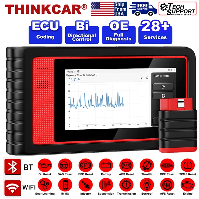 THINKTOOL MINI BIDIRECTIONAL Scanner OBD2 All System Diagnostic Tool ...
