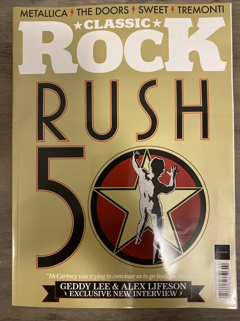 RUSH 50TH ANNIVERSARY Magazine Geddy Lee Neil Peart Alex Lifeson $13.99 ...