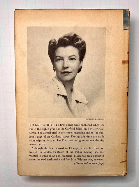 PHYLLIS A. WHITNEY The Fire And The Gold SIGNÉ 1ère édition 1956 Ezra ...