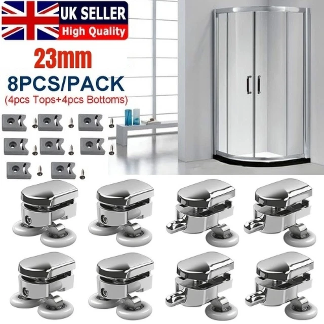 8X SHOWER SCREEN Door Rollers Runners Wheels Replacement 23mm Top ...
