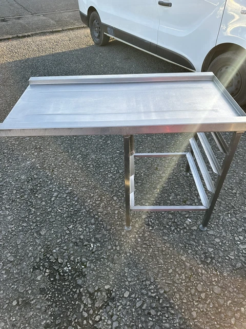 COMMERCIAL STAINLESS STEEL Pass-Through Dishwasher Exit Table £150.00 ...