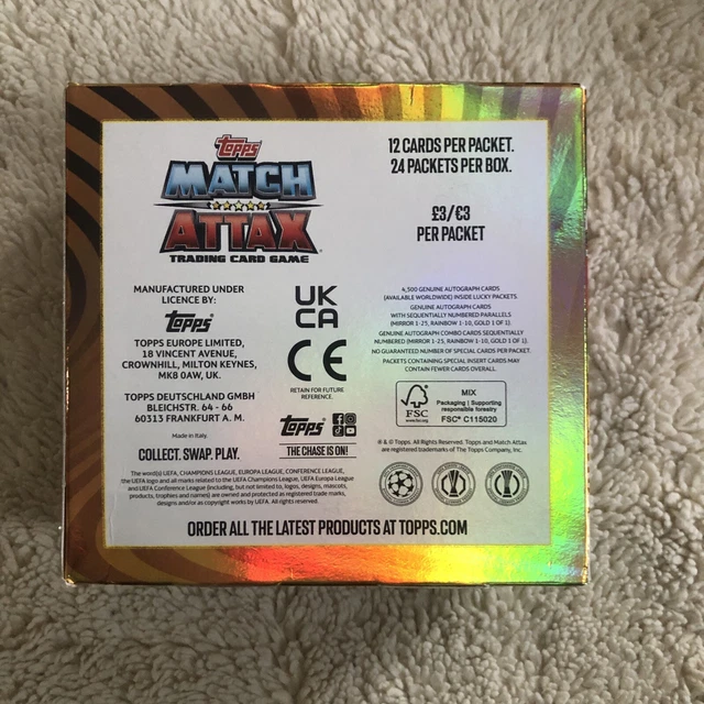 TOPPS MATCH ATTAX 2024/25 Season Full Box 24 Packets Neu EUR 55,87 ...