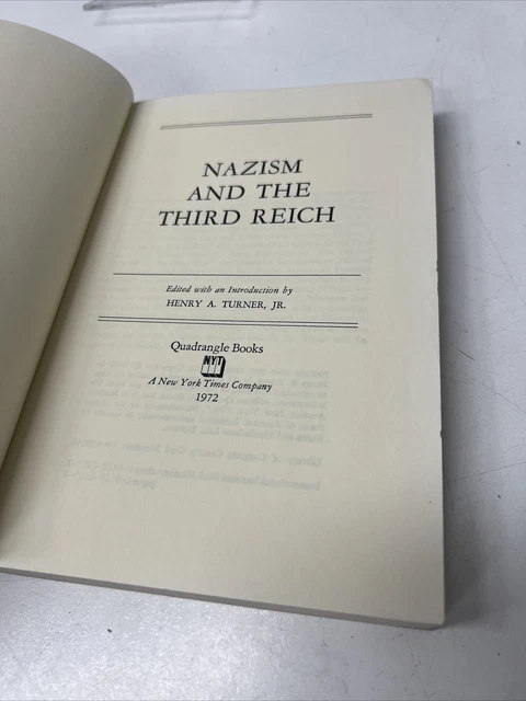 VINTAGE BOOK NAZISM AND THE THIRD REICH 1st EDITION NAZI GERMANY WW2 N ...
