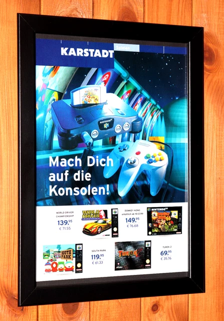 SUPER MARIO 64 Turok 2 Donkey Kong X Nintendo 64 Small Promo Poster ...