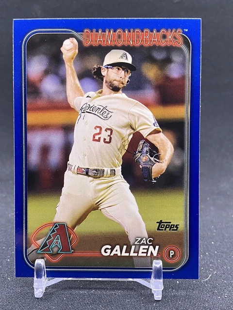 2024 TOPPS ZAC GALLEN bleu exclusif parallèle #110 Arizona Diamondbacks ...