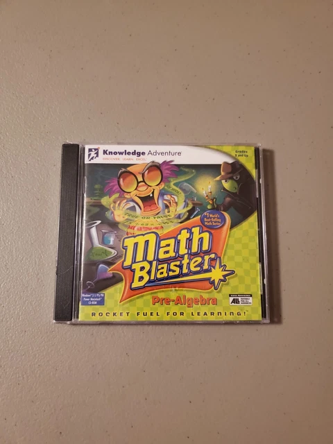 NEW SEALED MATH Blaster CD-ROM Educational Game Pre-Algebra Windows 98/ ...