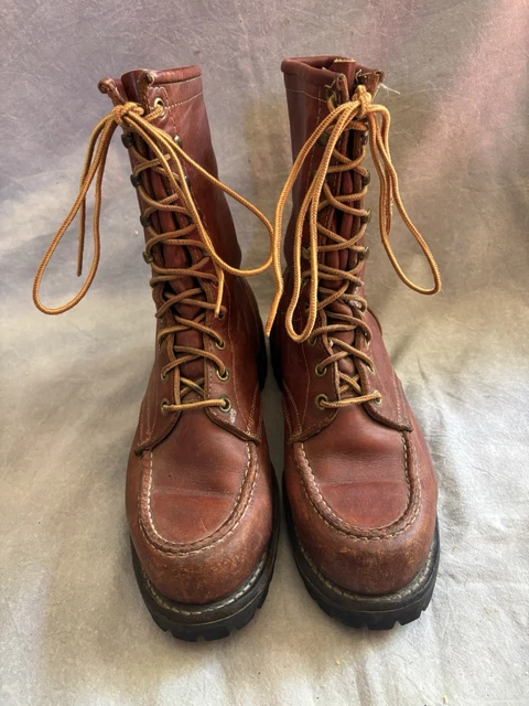 VINTAGE RED WING Irish Setter Boots USA Union Size ~8 Men’s Moc Toe ...