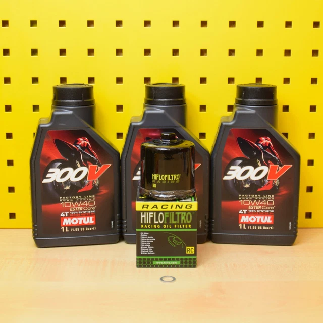 YAMAHA YZF-R3 AB 15 Oelwechselset Huile Course Filtre à Joint Motul 300V 10w40 EUR 96,38 ...