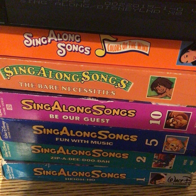 DISNEY SING ALONG Songs VHS Heigh Ho Colors Of The Wind Be Our Guest ...