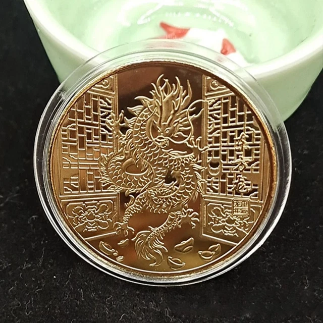 2024 DRAGON YEAR Dragon Lucky Coin Souvenir Medal Collection Coin $10. ...