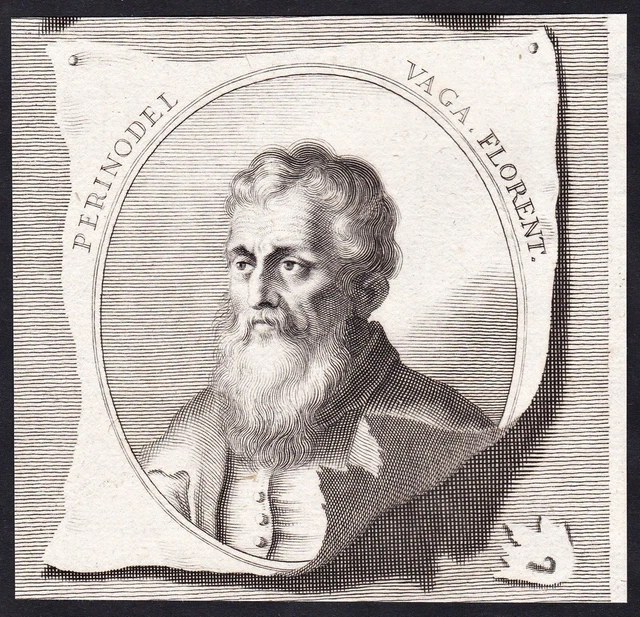 PERINO DEL VAGA painter Italian painter engraving portrait 1680 £12.38 ...