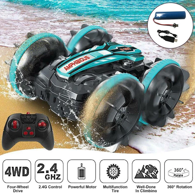 RC CARS AMPHIBIOUS Remote Control Stunt Vehicle Dual Control 2.4GHZ For ...