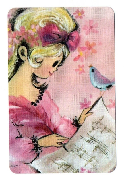 SWAP CARD, SINGLE-HAPPY lady with her music notes EUR 2,26 - PicClick FR